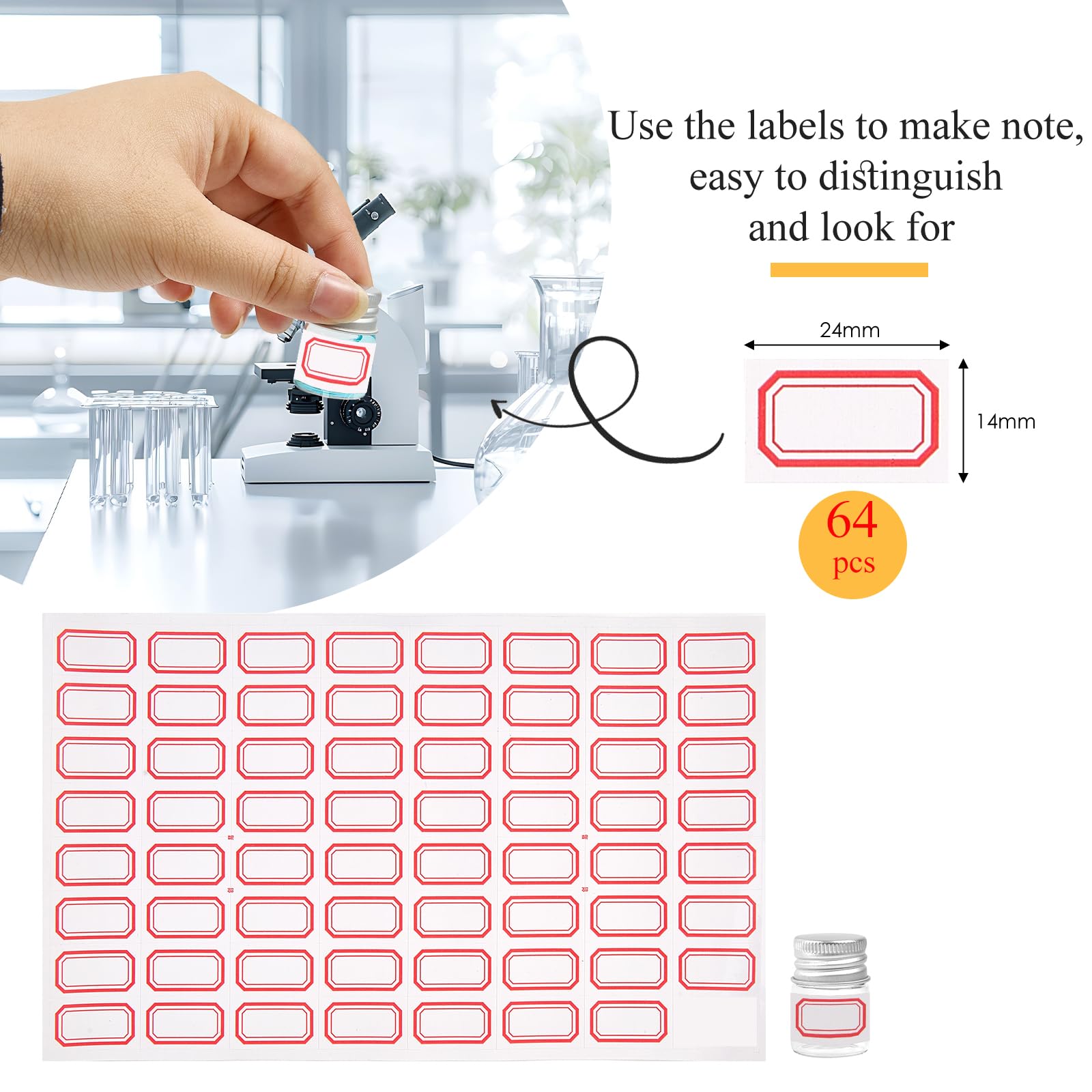 5ml Glass Vials with Screw Caps and Plastic Stoppers, Small Clear Liquid Sample Vial, Leak-Proof Vial, 12PCS