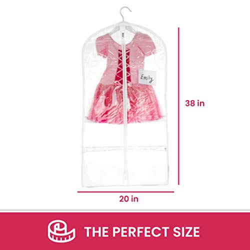 Clear Dance Garment Bags For Dancers Transparent with Accessory Pockets