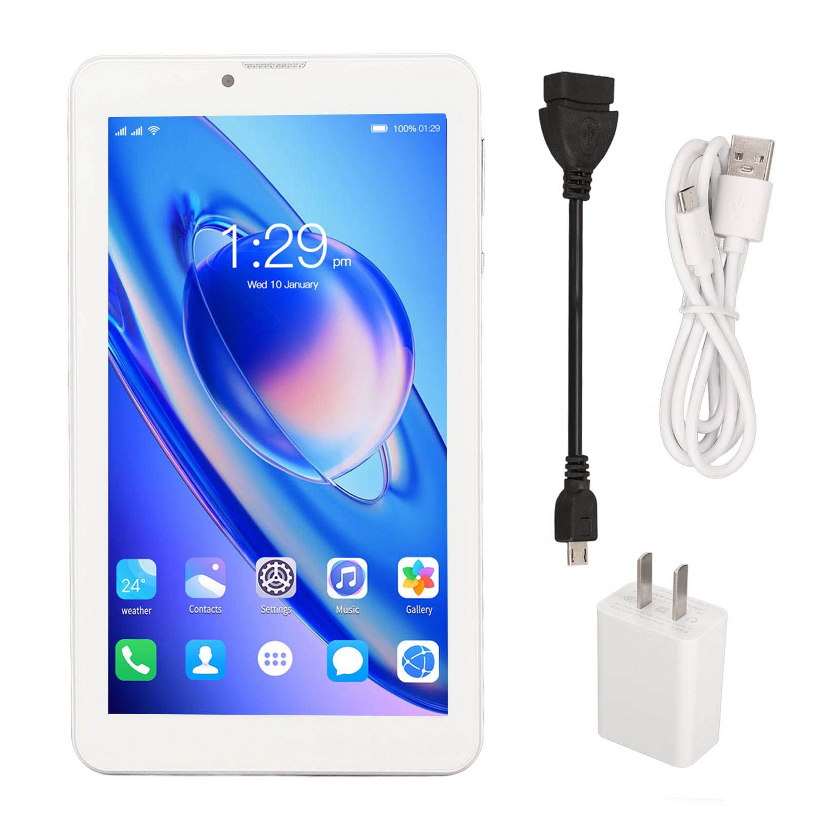 7 Inch Tablet, 1280x800IPS HD Display Tablet 32GB Support 3G Calling Support Multi Languauge 100240V for Amusement US Plug