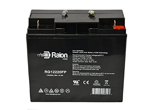 Raion Power RG12220FP 12V 22Ah Upgraded Replacement SLA Battery for National Battery NB12-18HR - 1 Pack