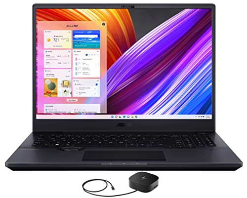 ASUS ProArt Studiobook 16 Workstation Laptop (Intel i7-12700H 14-Core, 16GB DDR5 4800MHz RAM, 2x2TB PCIe SSD RAID 0 (4TB), GeForce RTX 3070 Ti, 16.0" 60Hz Win 11 Pro) with G2 Universal Dock