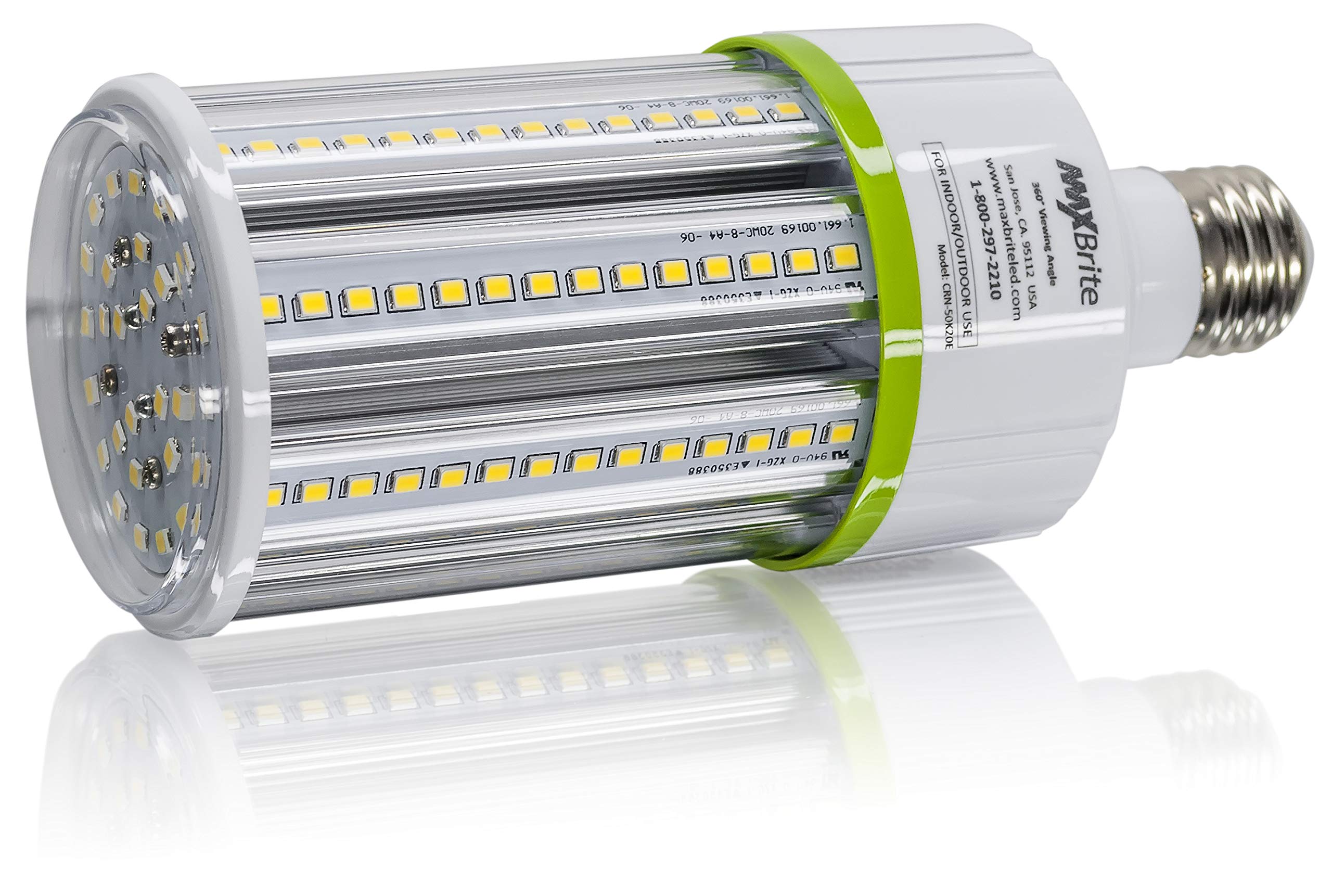 20W LED Corn Light Bulb Natural White 5000K Replaces 150W, 2,600 lumens Medium Base E26, 100-277V AC UL Certified