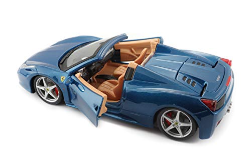 Bburago B18-26017 1:24 Scale Race and Play of The Ferrari 458 Spider Sports Car Die-Cast Model
