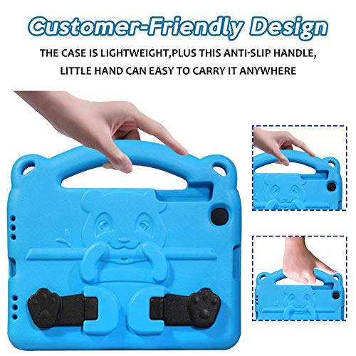 FIREVASE Tablet Kids Case for Samsung Galaxy Tab A 8.4 Inch,SM-T307/T307U, EVA Shock Proof Light Weight Professional Kids Case, with Handle Built-in Bracket & Shoulder Strap (Blue)