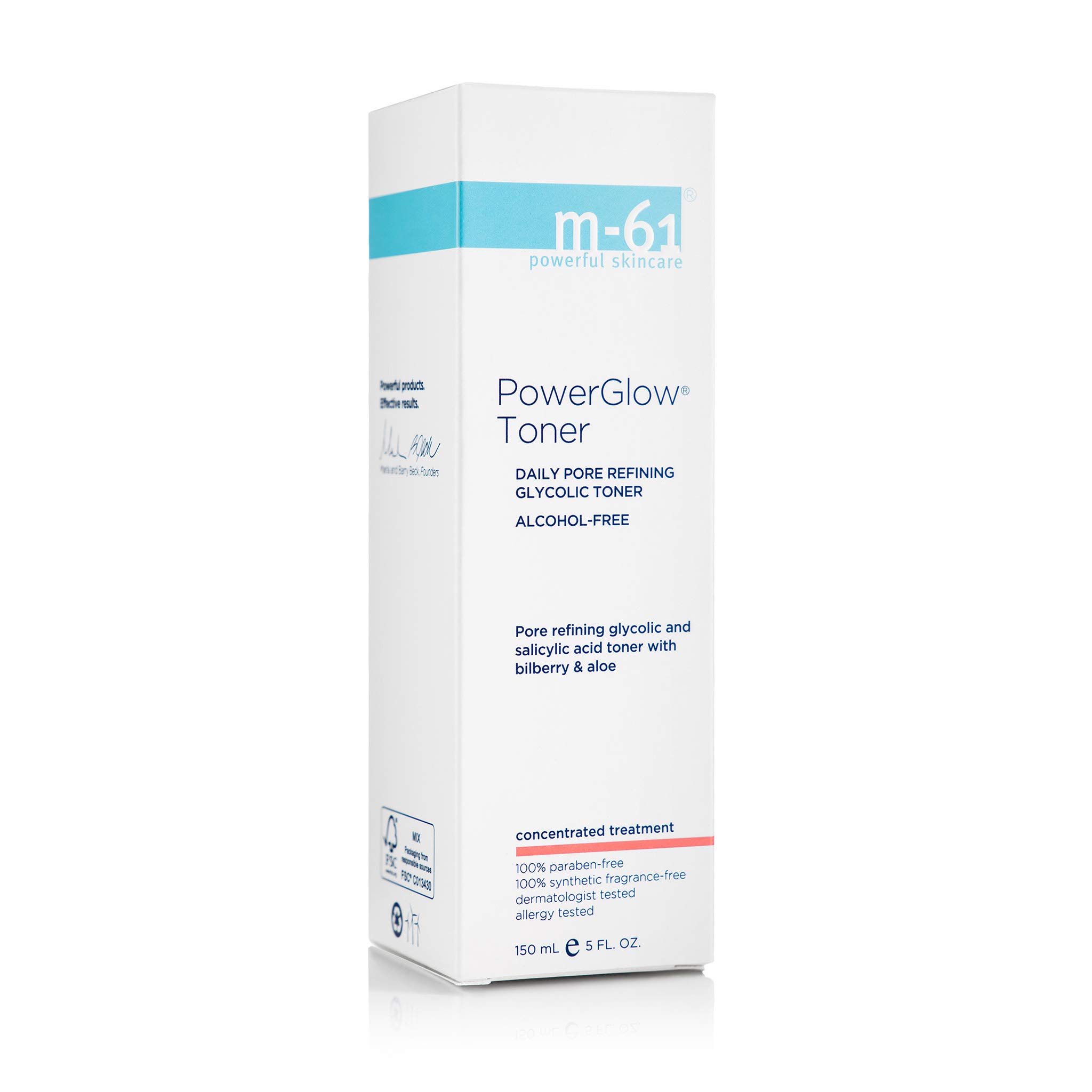M-61 PowerGlow® Toner - Daily Pore Refining glycolic and salicylic Acid Toner with Bilberry & Aloe.