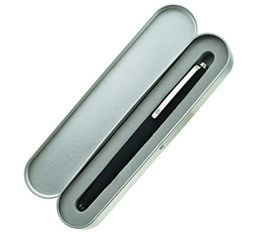 Hongdian 517D Matte Black Fountain Pen Extra Fine Nib, Warrior Series, Classic Design with Converter and Metal Box