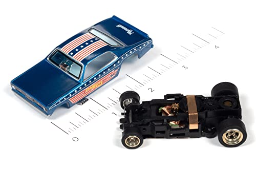 Auto World Hot Wheels Patriotic 4Gear - 1970's Plymouth Duster HO Scale Slot Car