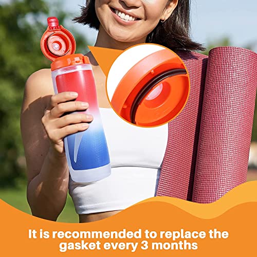 AmapleL 8 Pack Gasket for Gatorade Water Bottle Lid Replacement, Silicone Water Bottle Gasket Replacement Compatible with Gatorade GX Bottle Rubber Seal