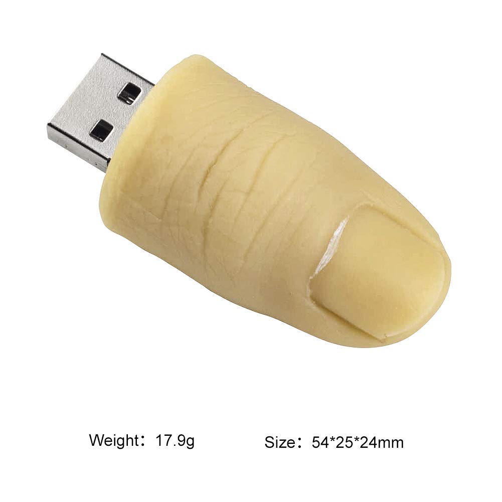 LEIZHAN Cute USB Flash Drive Character Thumb Drive for Kids Students Gift Pendrive (16GB, Thumb Shape)