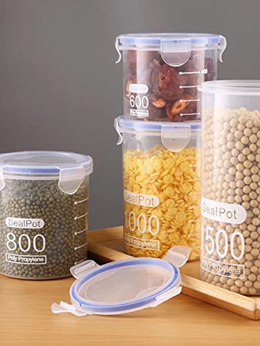 3 Pack Clear Food Storage Box, Grain Storage Tank, Plastic Grain Storage Box, Airtight Tank Sizes XL, L and M