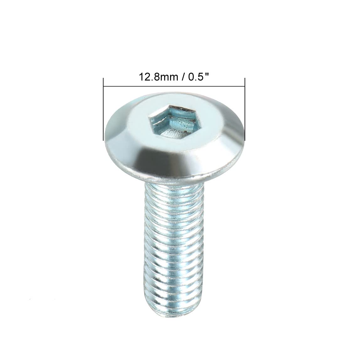 uxcell M6x20mm Furniture Bolts Hex Socket Screws Fastener Zinc Plated 20pcs