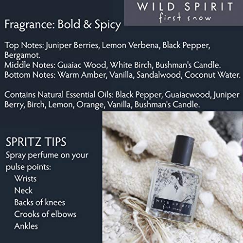 Wild Spirit First Snow Eau De Parfum Spray | Bold, Spicy Cruelty-Free Perfume for Women, 1 fl oz/30mL