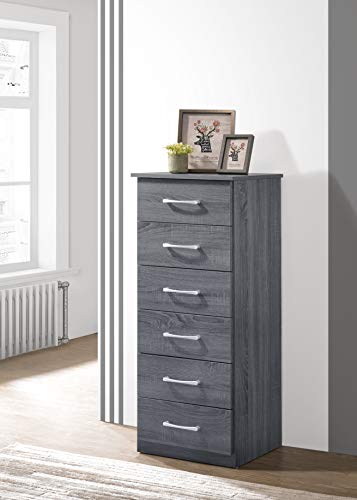 Glory Furniture Boston , Gray Lingerie Chest, 46" H X 18" W X 16" D