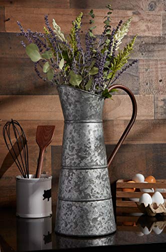 DII Galvanized Metal Decor, Rustic Farmhouse, Pitcher, Silver