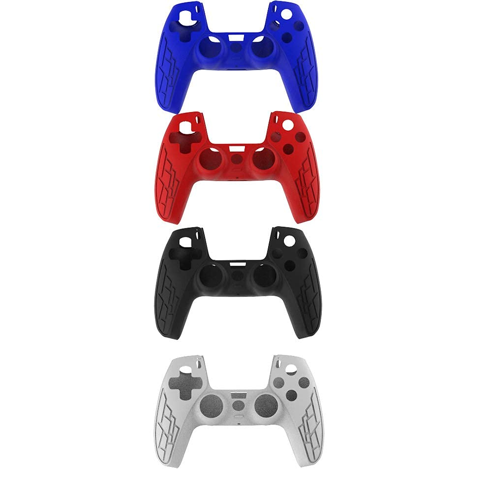 Anti-Slip Silicone Protective Case Cover Skin for Sony Playstation 5 PS5 Controller Gamepad Game Accessories (Black)
