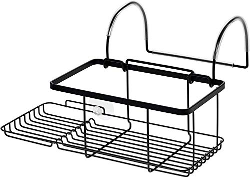 iDesign Metal Over the Bath Caddy Basket, The Everett Collection β 12.08β x 10.2β x 6.64β, Matte Black