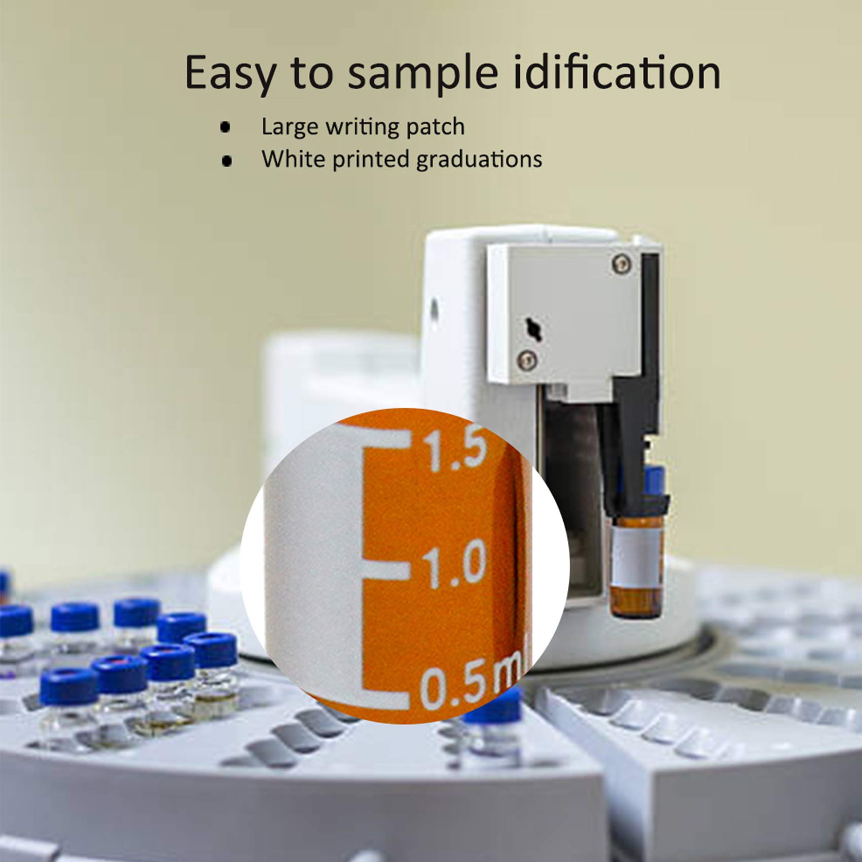 ALWSCI 2 ML 9 mm HPLC Vial,Clear Autosampler Vial, Borosilicate Sample Vial with Graduation, 9-425 Type Screw Threaded Vial, Blue Screw Cap with Hole, Red PTFE&White Silicone Septa, 100 of Pack