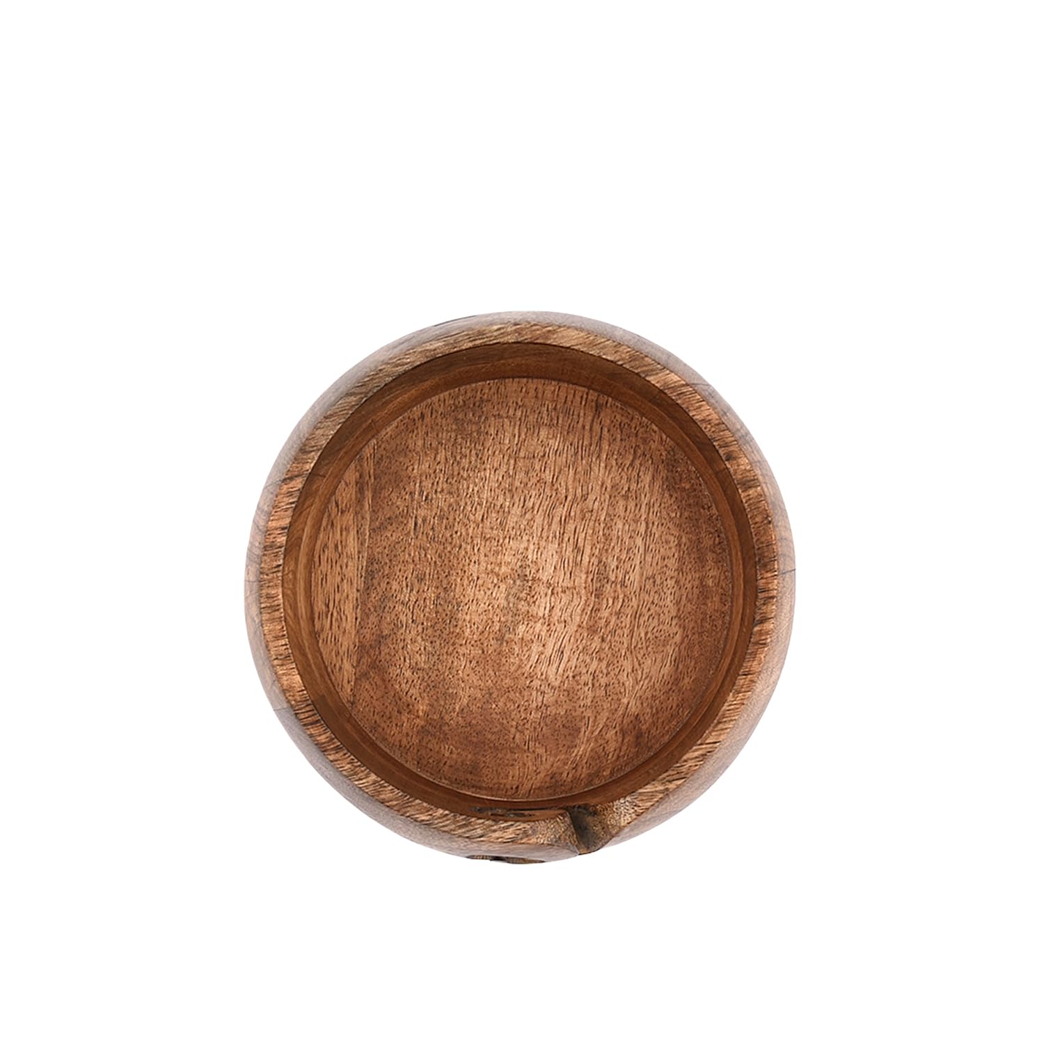 BHAVATU Yarn Storage Mango Wood Yarn Bowl for Crocheting | Crochet/Knitting Yarn Bowls Best Gift from Craft Supplies (6" x 6"x 3")