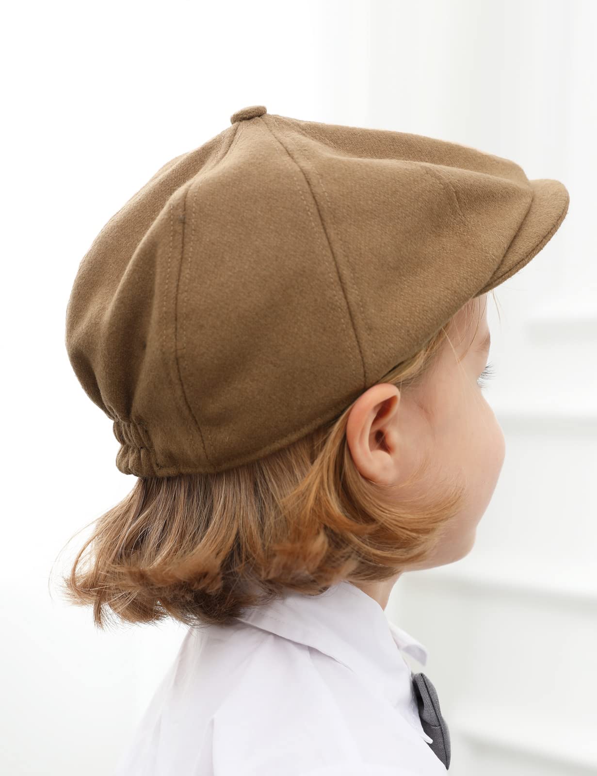 A&J DESIGN Newsboy Hats for Boys Infant Flat Scally Irish Brown Cap Tan 3-6 Months