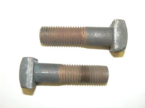 7/8"-9 x 3 1/4" Square Head Machine Bolts - Plain Steel Finish - Lot of 8 Pcs. HQ