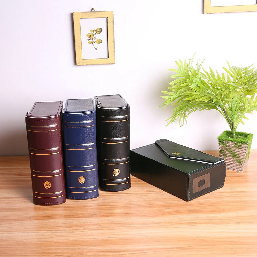 UltraZhyyne - Collection Storage Box PMG Graded Banknotes Currency Holder Paper Money Organizer Leather Case Boxes Collector Gifts [ Blue ]