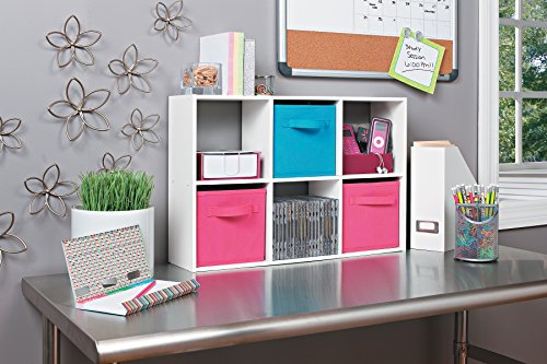 Closetmaid 1538 Cubeicals Mini Fabric Drawers, Ocean Blue, 2 Pack