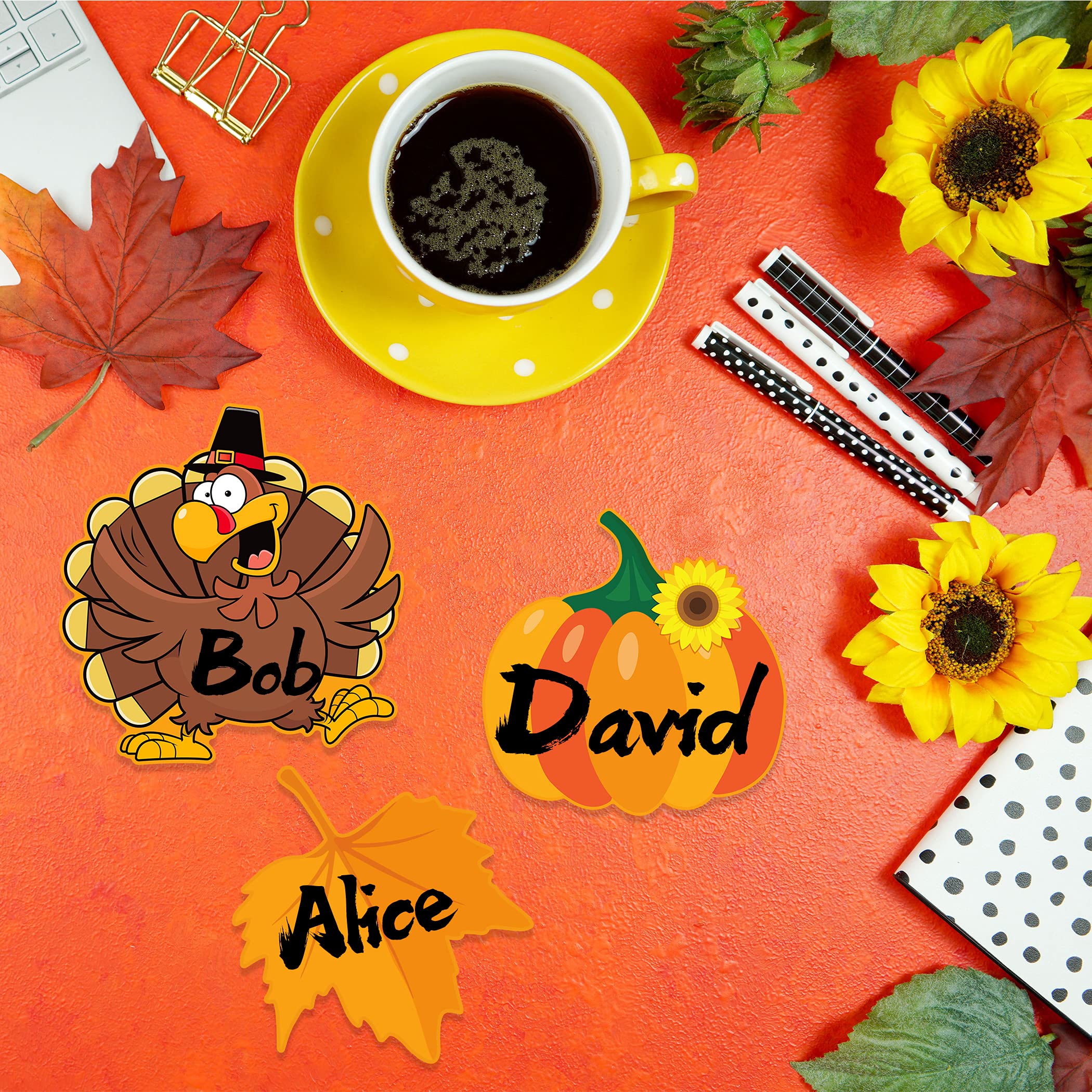 Joy Bang Fall Bulletin Board Decorations, 50 Pcs Autumn Fall Cutouts Pumpkin Leaves Turkey Cutouts for Classroom School Thanksgiving Bulletin Board Decorations Decor
