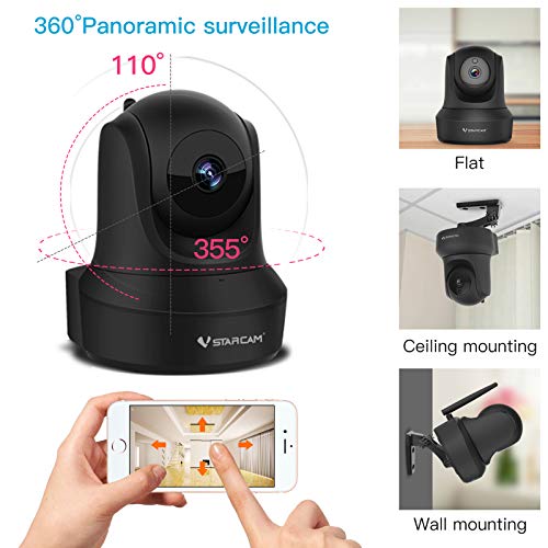 VSTARCAM Indoor Security Camera, 1080P HD WiFi Camera, Baby Camera, Pet Camera, Baby Monitor with Night Vision 2-Way Audio, Dog Camera with Phone APP, Motion Detection & Cloud Storage