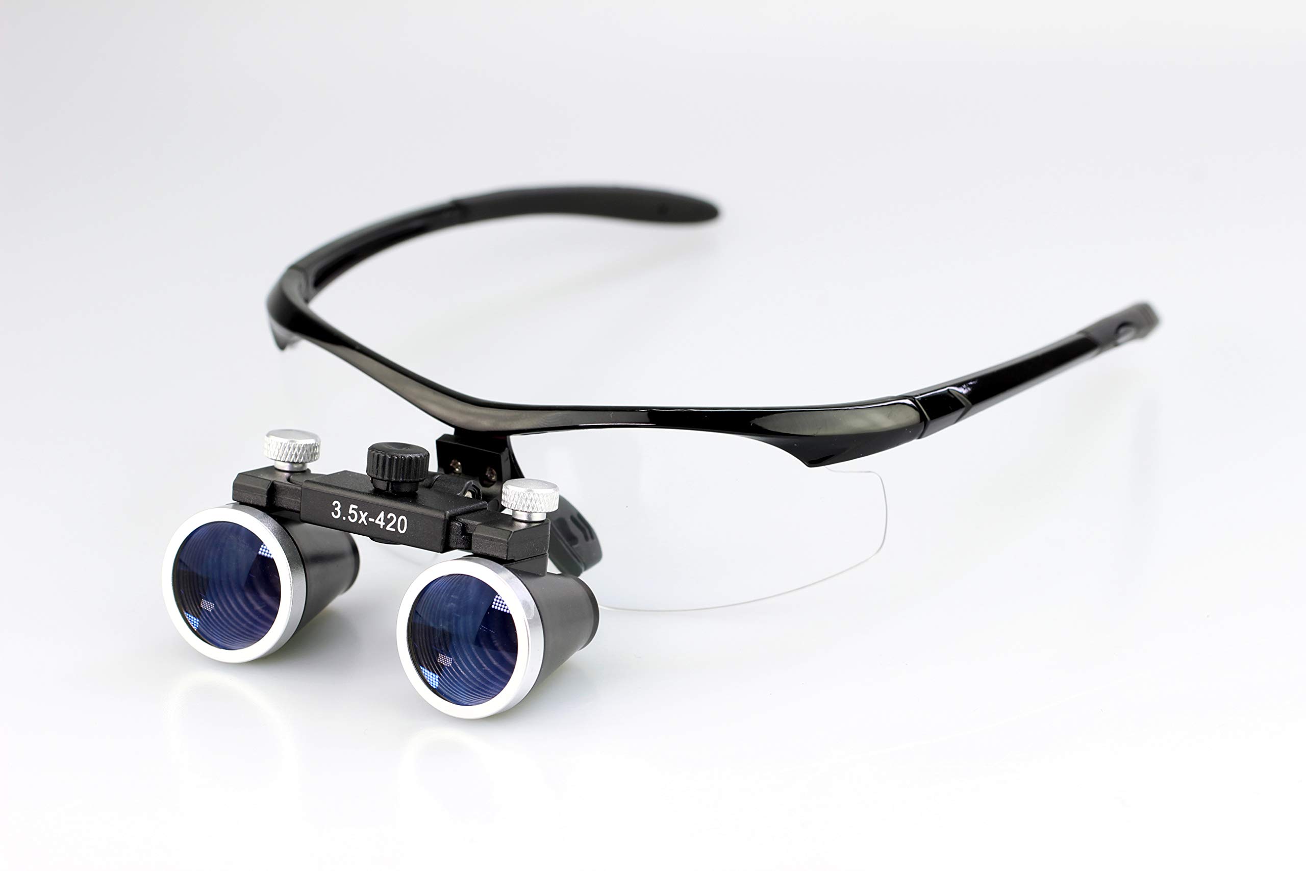 S&Dent Dental Medical Surgical Operation Magnifying 2.5X Loupes with Clinic Short Style Headlight for Astigmatism Kit Color Randomly
