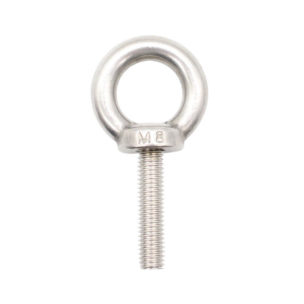 Eowpower 5 Pieces Stainless Steel M8 x 32 mm Ring Eye Bolts