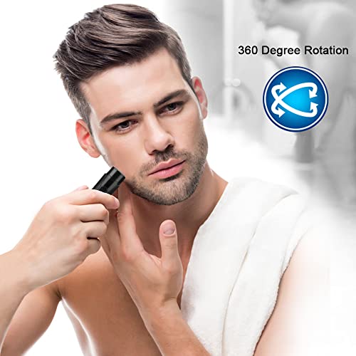 ARECTECH Mini Portable Shaver Pocket Razors Electric Razor for Men USB Rechargeable LED Battery Display Best for Travel Shaves Touch Up Shaves Cordless Black