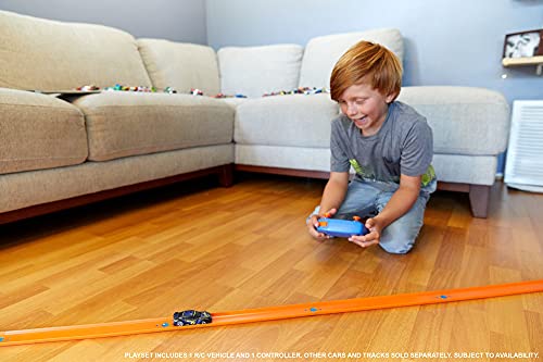 Hot Wheels RC Car, Remote-Control 2017 Nissan GT-R in 1:64 Scale, Works On and Off Hot Wheels Track, Includes Track Adapter