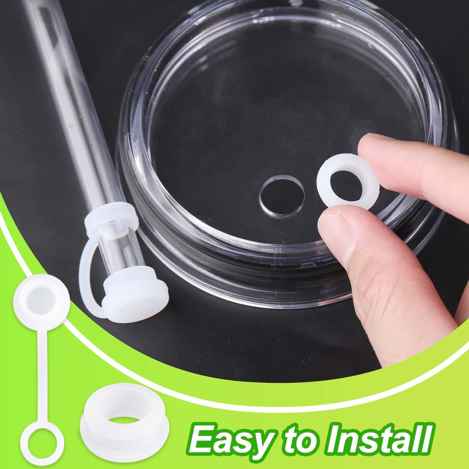 AIERSA 3Pcs Spill Stopper for YETI Cup Straw Lid, and 3Pcs Straw Cover Cap Toppers Suitable for Yeti Cup Accessories for 20, 16, 24, 25, 26, 35,42 oz Tumbler, Silicone, Leak Proof