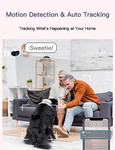 ARENTI 5ghz WiFi Security Camera Indoor, 4MP Plug-in Pet Dog Camera with Phone App, Baby Home Cam 2.4G/5G Dual-Band, AI Motion Detection, Auto Tracking, 2-Way Talk, Night Vision, Works with Alexa