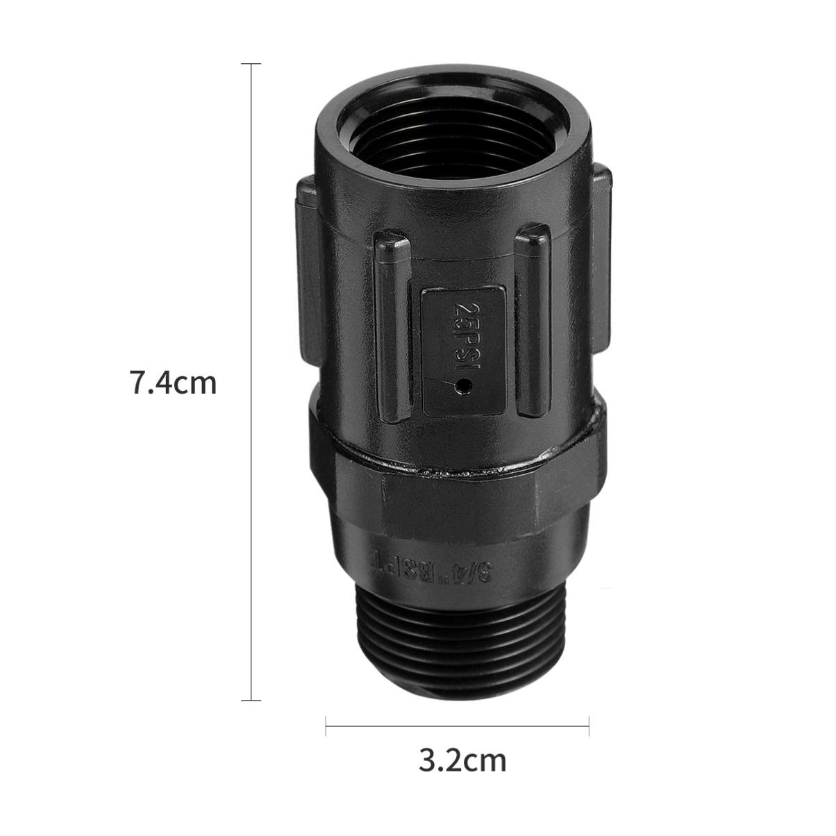 Scicalife Water Pressure Regulator Drip Irrigation Valve 3/4 inch 25 PSI Drip Irrigation Regulating Watering System Replacement for Garden Park