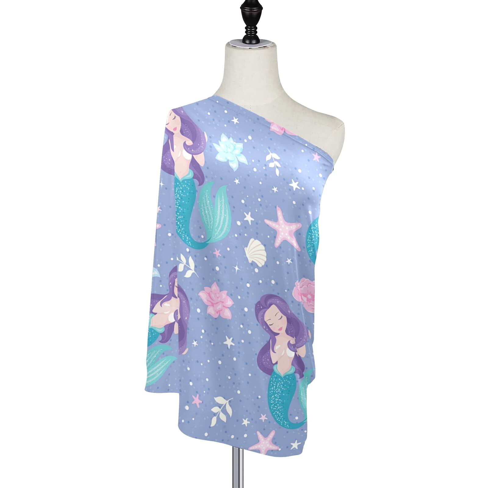 Nursing Cover Breastfeeding Scarf Mermaid- Baby Car Seat Covers, Infant Stroller Cover, Carseat Canopy(193)