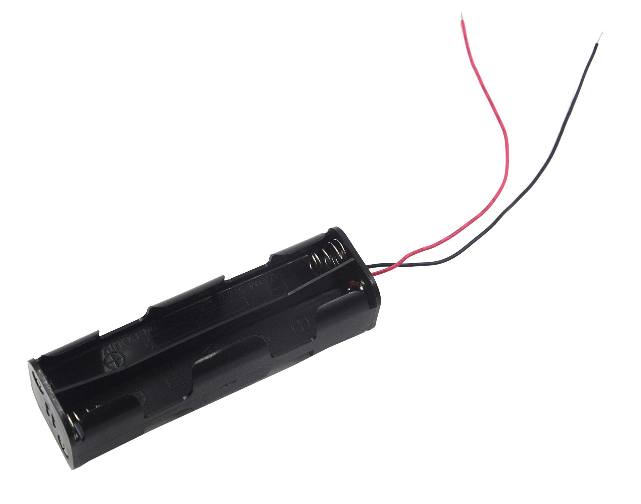 LAMPVPATH (Pack of 3) 8 AA Battery Holder, 12v AA Battery Holder, 8 AA Battery Holder with Leads