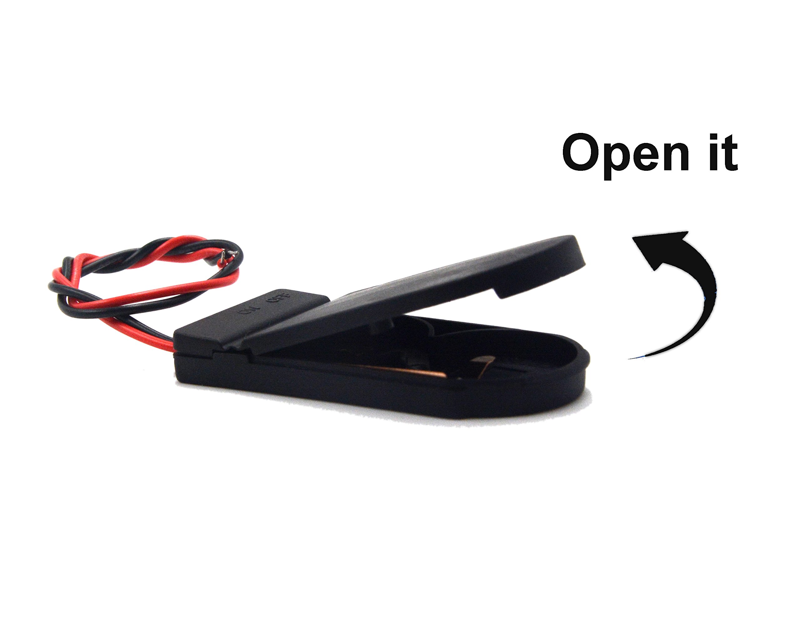 LAMPVPATH (Pack of 6) cr2032 Battery Holder Coin Cell Holder, CR2032 Battery Holder with Switch, 2 x 3V CR2032 Button Coin Cell Battery Holder with Leads On Off Switch