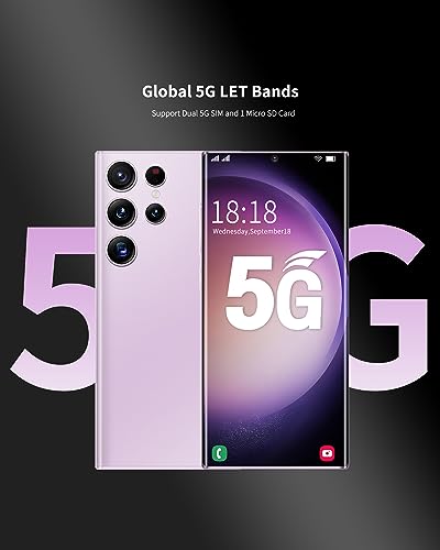 4G Unlocked Cell Phones,6G+256GB Dual Sim Smartphone, C23 Unlocked Mobile Phone with 7.3inch Waterdrop Screen, Android Phone 48+108 MP | 8000mAh | Fingerprint Lock & Face ID | US Version (Green)