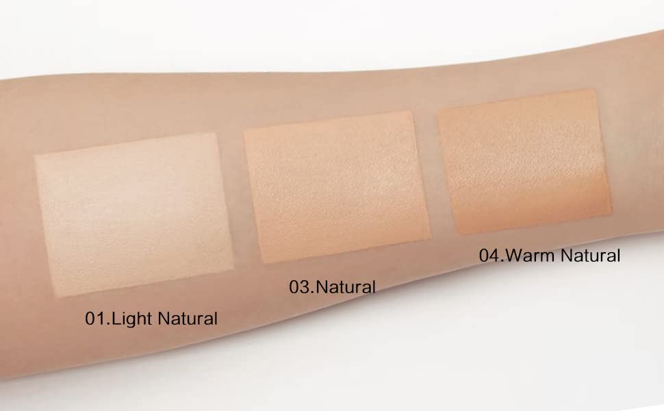 3 Pack Pro Full Cover Liquid Concealer, Waterproof Smooth Matte Flawless Finish Creamy Concealer Foundation for Eye Dark Circles Spot Face Concealer Makeup, Warm Natural, 3×6ml/0.20Fl Oz