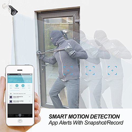 SV3C WiFi Camera Outdoor, IP Wireless 1080P Full HD Security Home Surveillance Camera, IP66 Waterproof, Night Vision, Motion Detection, Support Max 64GB SD Card(Not Included)