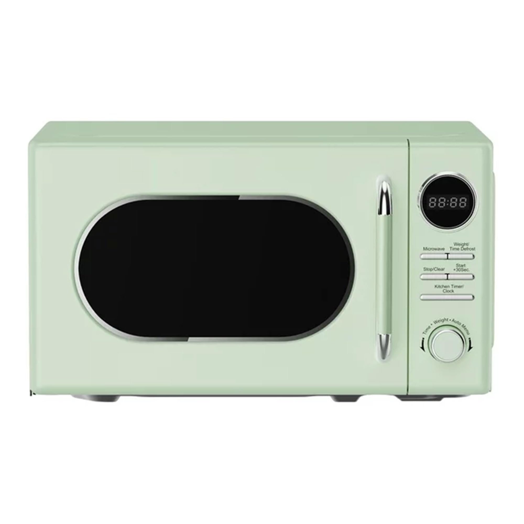 Magic Chef 0.7 Cubic Feet 700 Watt Classic Retro Touch Countertop Microwave with 10 Power Levels, 9 Auto Cook Menus, and Glass Turntable, Black
