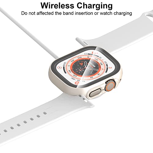 6 Pack Case with Tempered Glass Screen Protector for Apple Watch Ultra 2/Ultra 49mm, HASDON Ultra-Thin Scratch Resistant Full Protective Bumper Cover for iWatch Ultra 2/Ultra 49mm Accessories