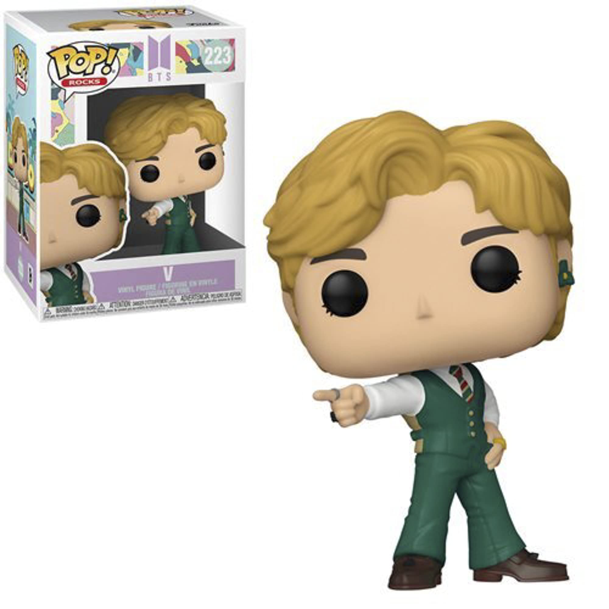 BTS - Dynamite - V Funko Pop! Vinyl Figure (Bundled with Compatible Pop Box Protector Case), Multicolored, 3.75 inches