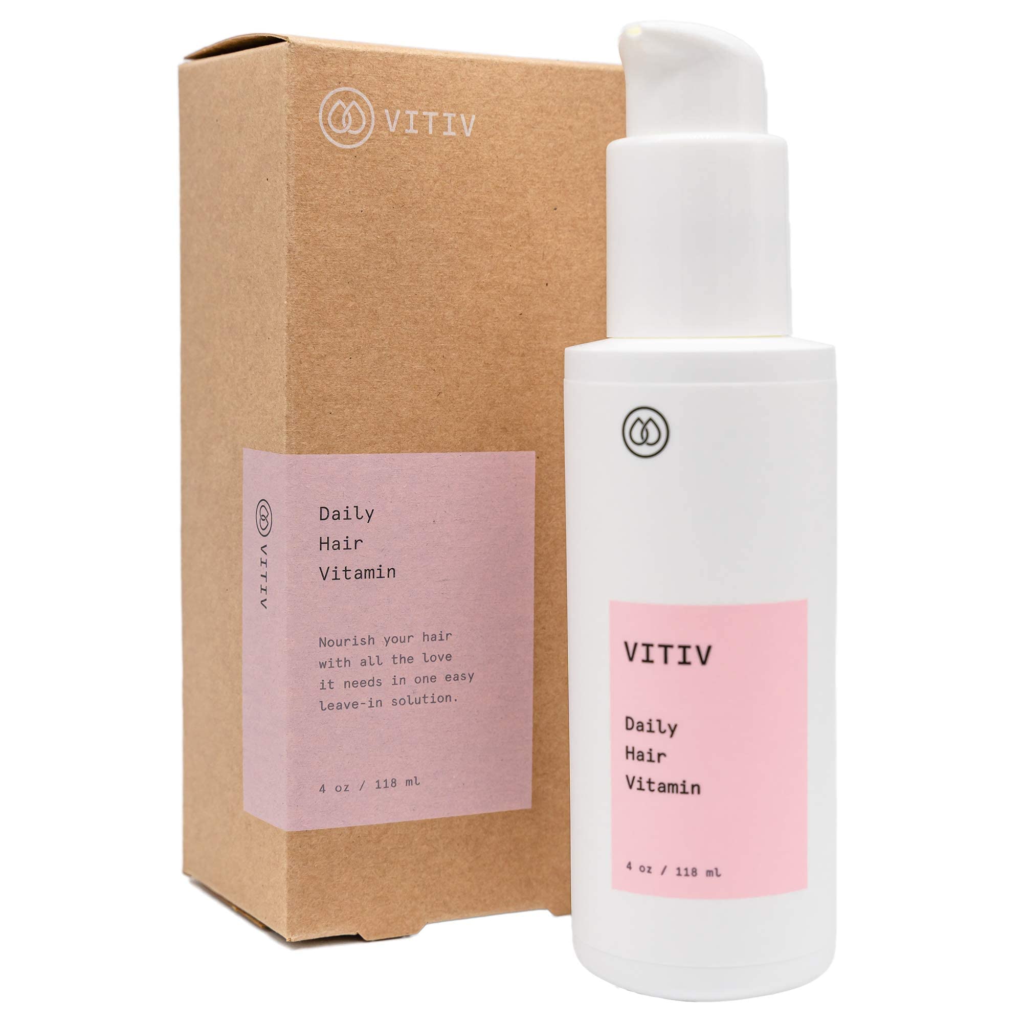 VITIV Leave In Conditioner 4oz - Nourishing Vitamins for Your Hair and Scalp - All Natural, Silicone Free, Vegan - Made for all hair types - Includes Comb