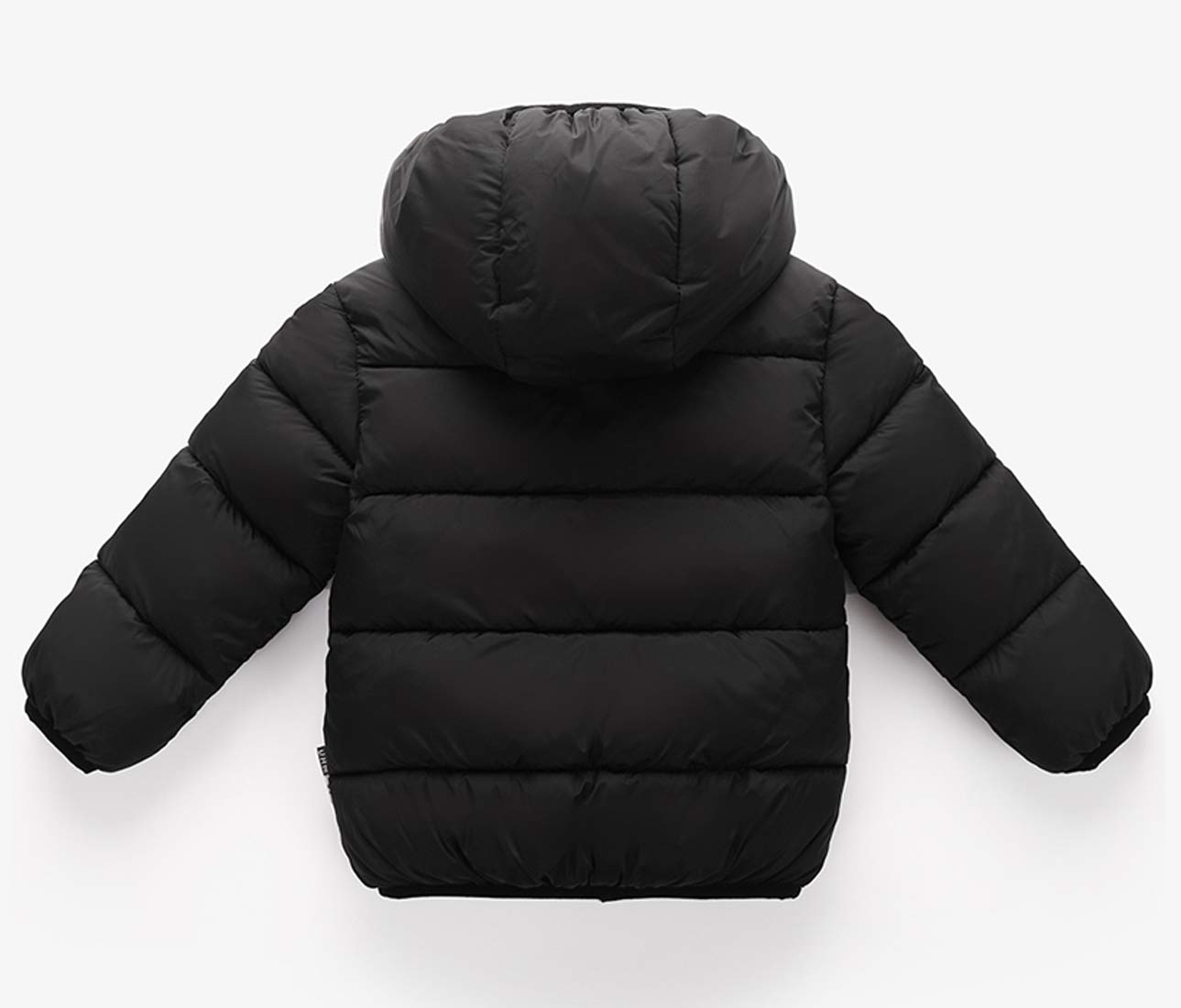 Happy Cherry Toddler Snowsuit Soft Thick Long Sleeve Jacket with a Removable Hooded Zipper Clothing Black Large