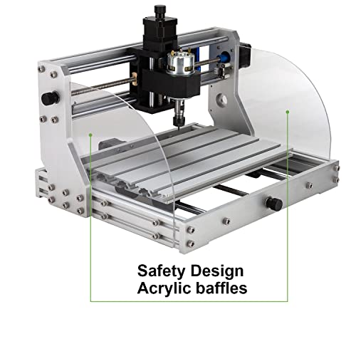 3018 Pro CNC Router Machine All-aluminum Frame PCB PVC Wood Carving XYZ Working Area 300 x 180 x 45mm with Z Probe, Limit Switches, Offline controller, GRBL control, Emergency Stop