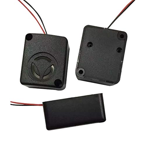 Wishiot 12V DC Black Mini Piezo Alarm Siren 110dB Insurance Safes Anti-Theft Alarm High-Decibel Buzzer for Car(Pack of 5)