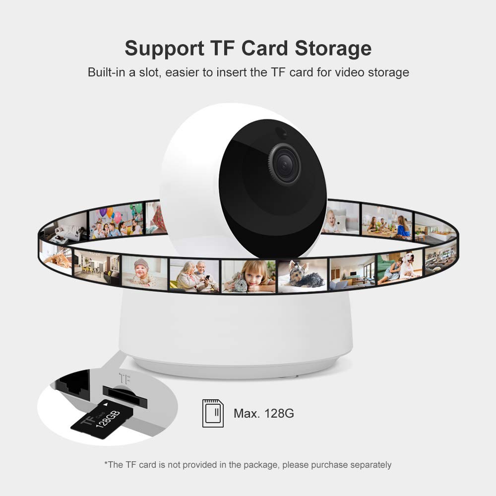 SONOFF 1080P HD Indoor Camera, Smart WiFi Home Security Camera with IR Night Version, Motion Detection, 2-Way Audio, Phone APP Control, Baby Monitor, Cloud Storage, GK-200MP2-B