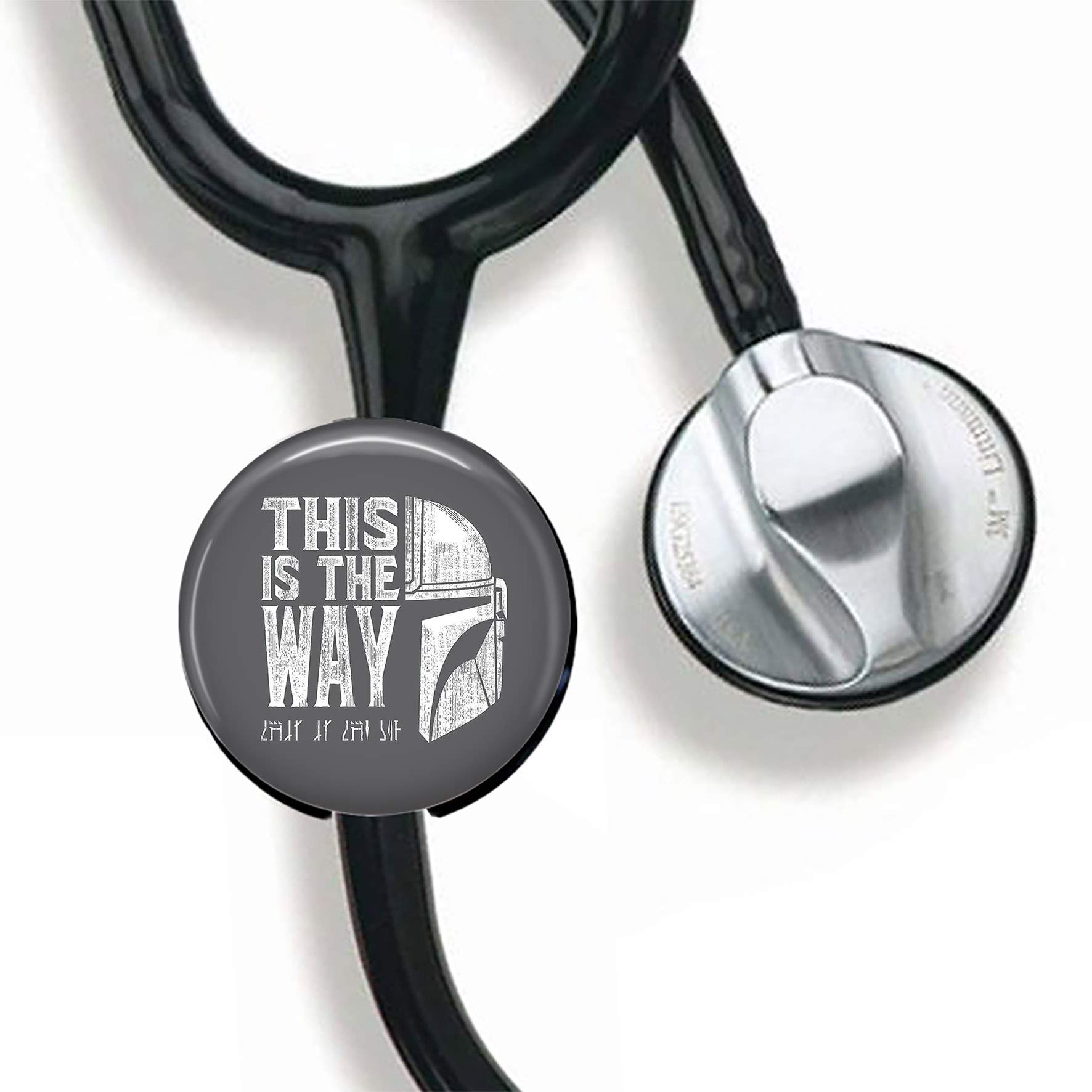 This is The Way Stethoscope Tag,Steth ID Tag,Nurse Doctor Stethoscope ID Tag,black